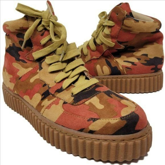 Olivia Ferguson | Shoes | Olivia Ferguson Burnt Orange Camo Boots High ...